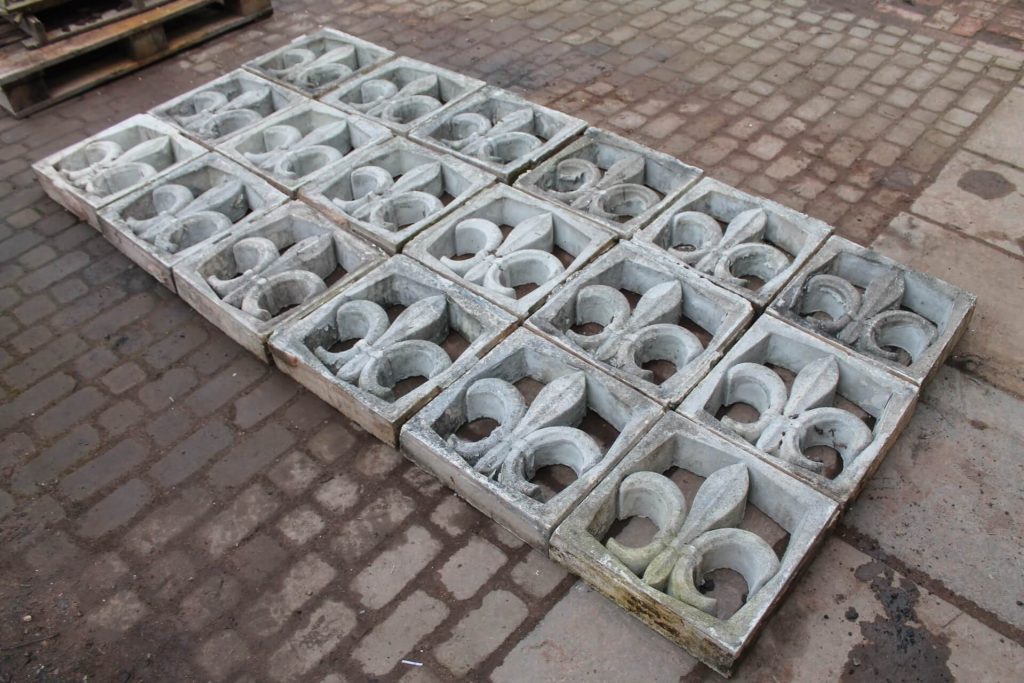 Reclaimed Stone Fleur De Lys Balustrade Coping Blocks - Warwick Reclamation