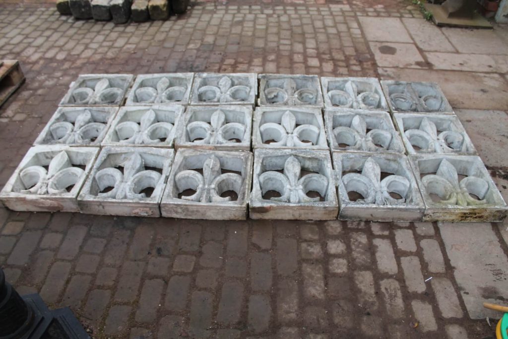 Reclaimed Stone Fleur De Lys Balustrade Coping Blocks - Warwick Reclamation