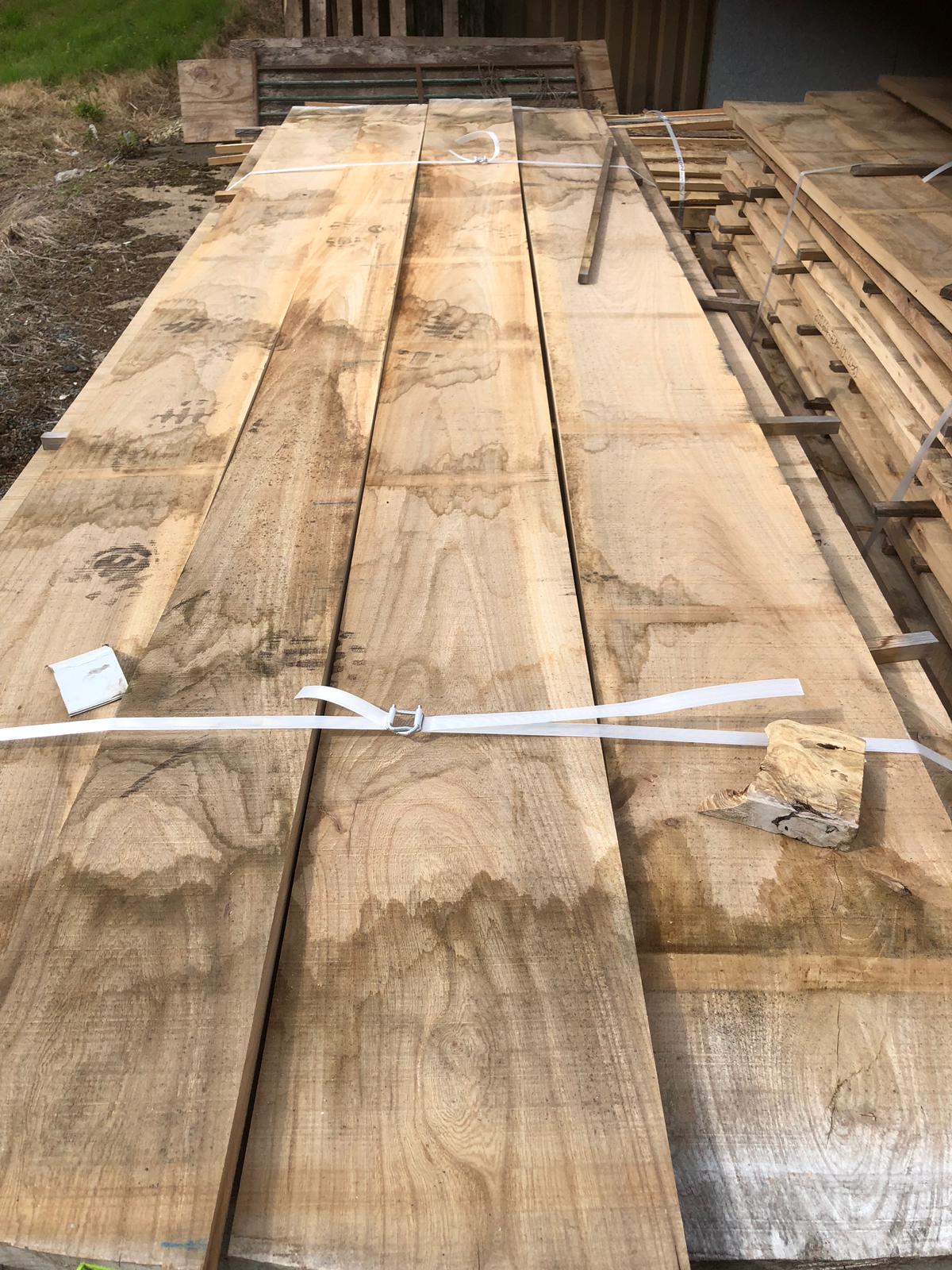 Solid English Elm Random Width Flooring / Cladding Board - Warwick ...