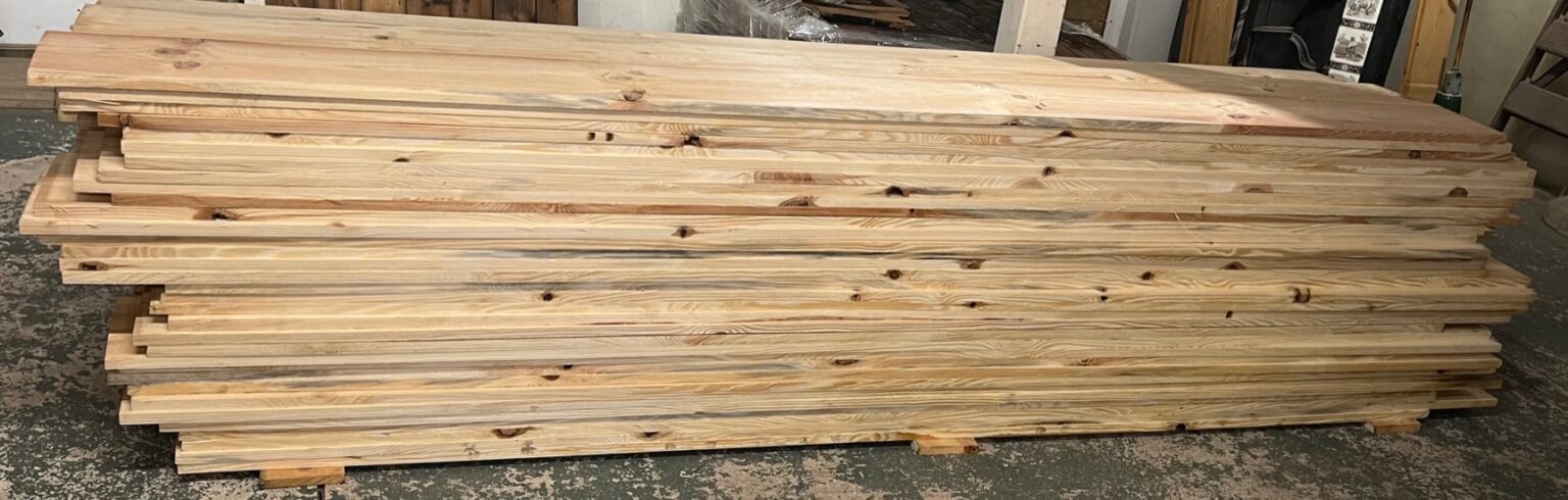 Resawn 10 Inch Wide Pine Flooring Cladding Board - Warwick Reclamation