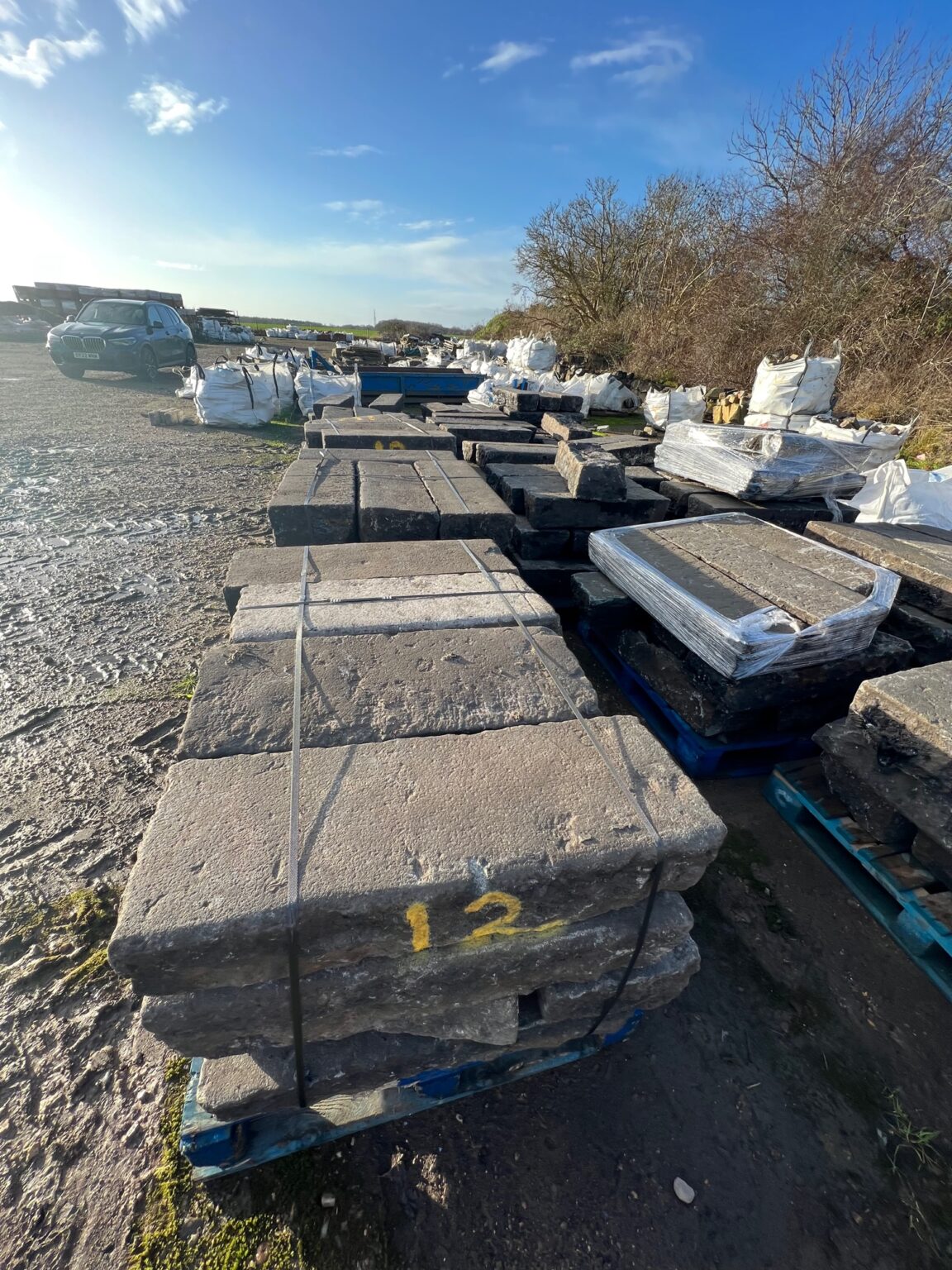 Reclaimed 12 Inch x 7 Inch Granite Kerbs - Warwick Reclamation